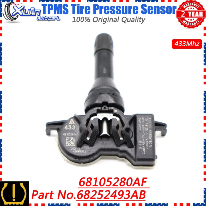 XUAN 1pcs 68252493AB TPMS Tire Pressure Monitor Sensor For Jeep Grand ...