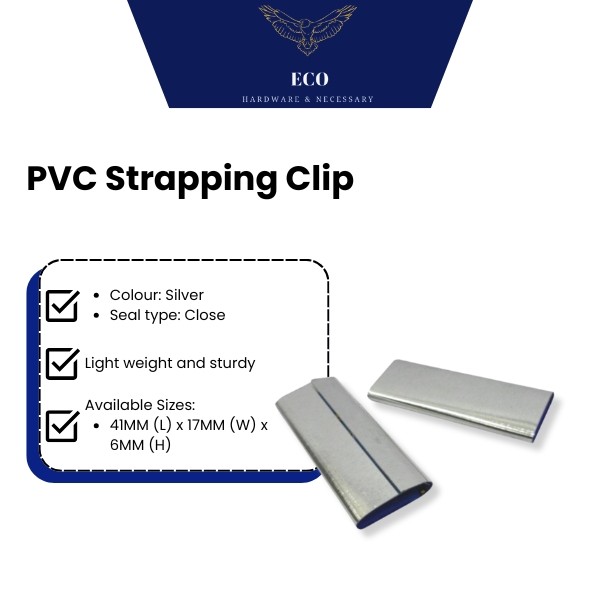 ECO HARDWARE High Quality 5/8" PVC Strapping Clip (500g/1kg) PVC ...