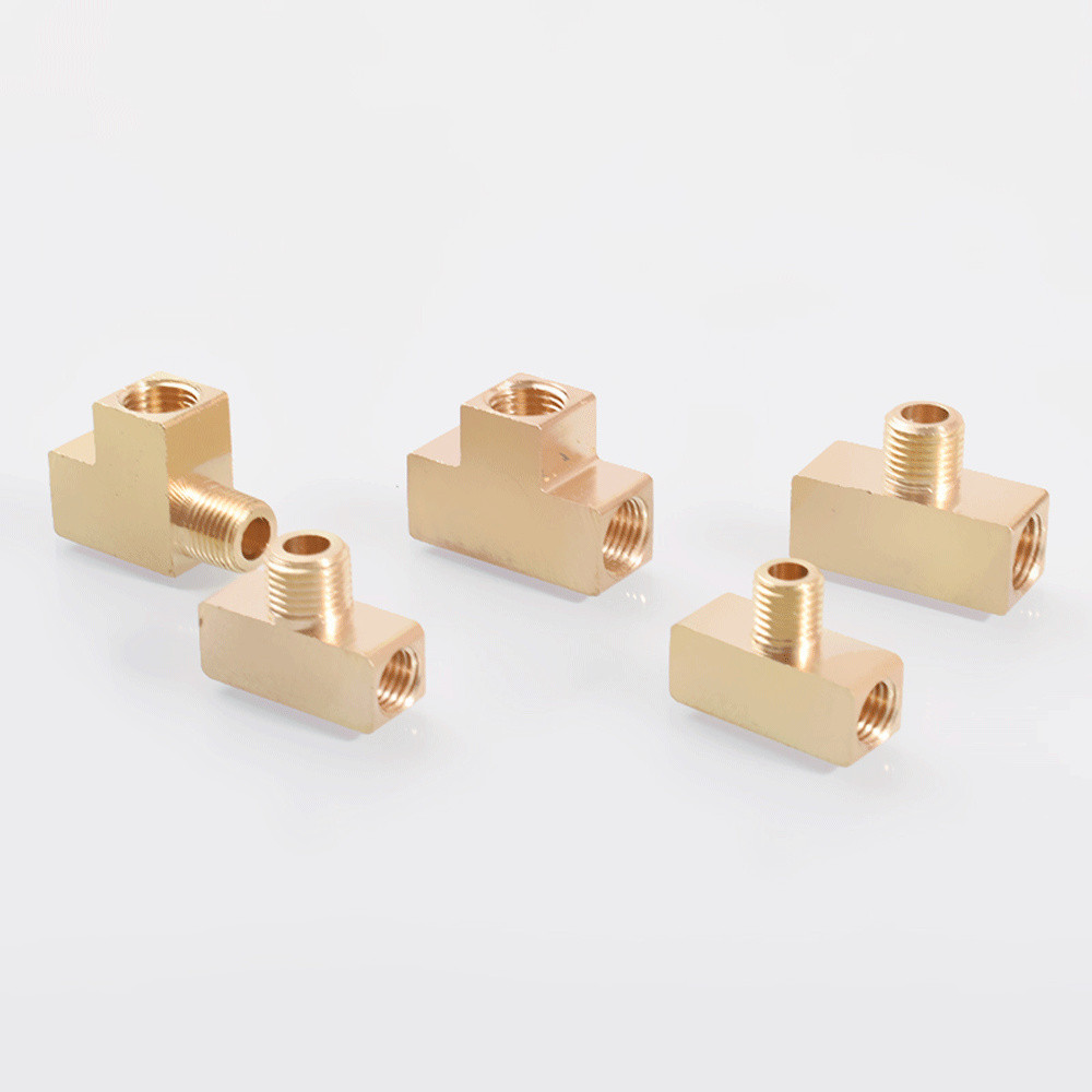 M8 M10 M12 M14 M16 M18 Brass Tee Connector | 3-Way Metric Male Female ...