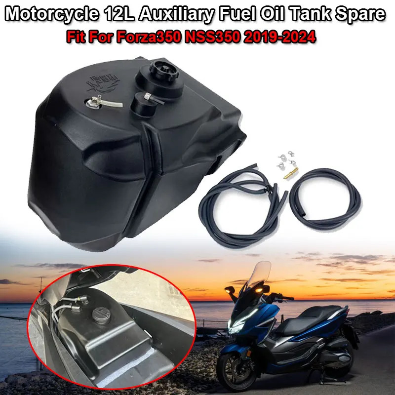 Fit For HONDA Forza350 NSS350 NSS Forza 350 2019-2024 Motorcycle 12L Auxiliary Fuel Tank Spare ...