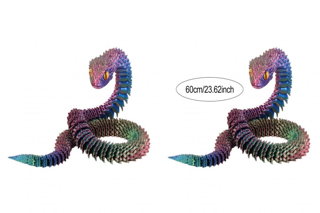 Snake Poseable Action Figure Flexible Joint Snake Toy Flexible Jointed ...