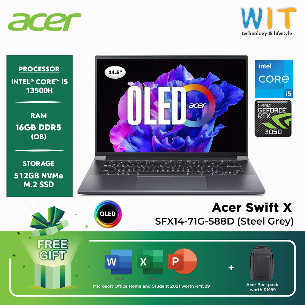 Acer Swift X SFX14-71G-588D /Intel Core i5-13500H /16GB RAM /512GB SSD ...