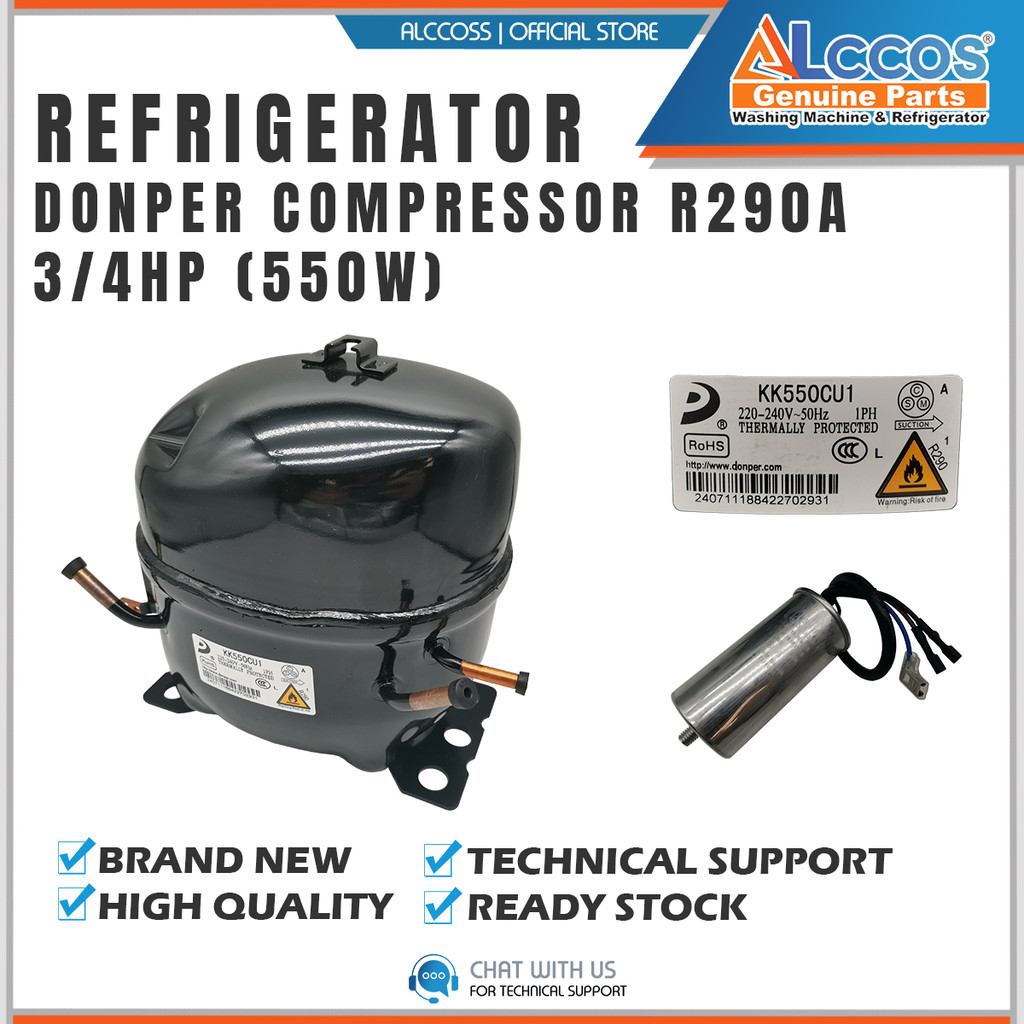 REFRIGERATOR DONPER COMPRESSOR R290A - 3/4HP (550W) - KK550CU1 | Shopee Malaysia