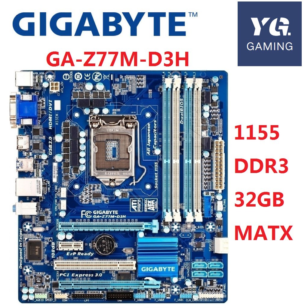 in stock GIGABYTE GA-Z77M-D3H Desktop Motherboard Z77M Z77 Socket LGA ...