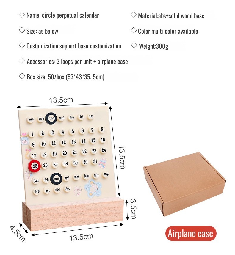 Acrylic Calendar Desktop Calendar Calendar Detachable Desktop Calendar ...