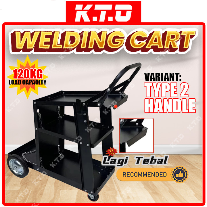 Heavy Duty 3 Tier Welding Cart Trolley Machine Set Max Load 120KG For ...