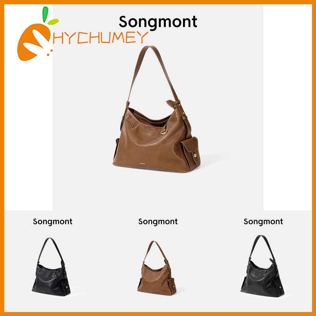 Contemporary Hobo Songmont Bag In Smoke Black And Brown Crafted From ...