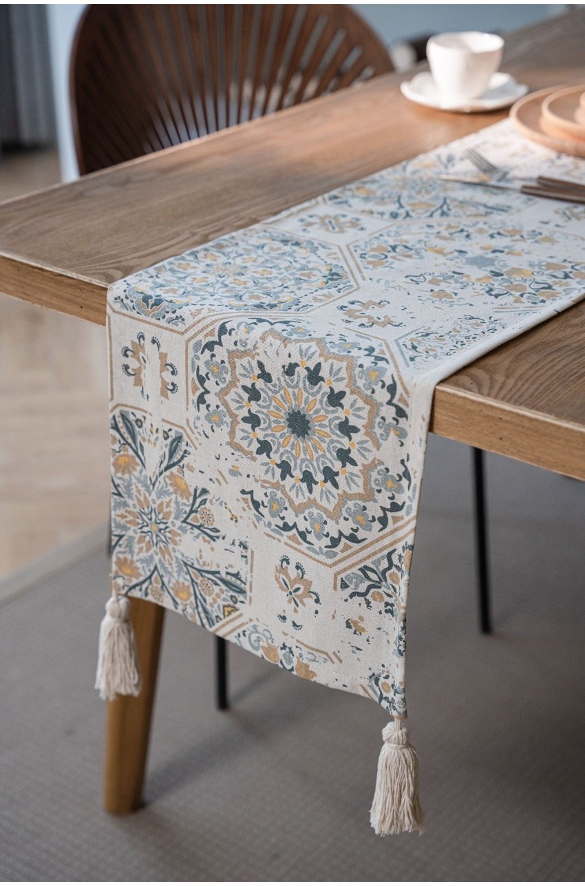 Vintage Table Runner Cloth 4 6 8 10 Seater Cotton Long Table Runners ...