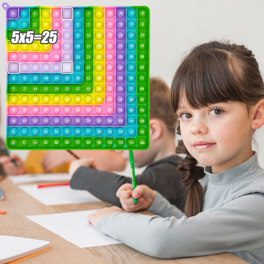 Multiplication Practice Math Games Fidget Toys 12x12 Portable Push ...