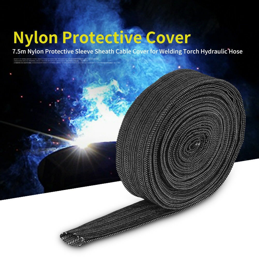 [AU] 25FT Nylon Protective Sleeve Sheath Cable Cover Welding Tig Torch ...