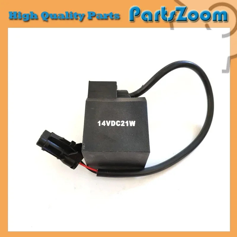 12V DC Solenoid Valve Coil for Hyundai R55 Excavator Diggers Parts ...