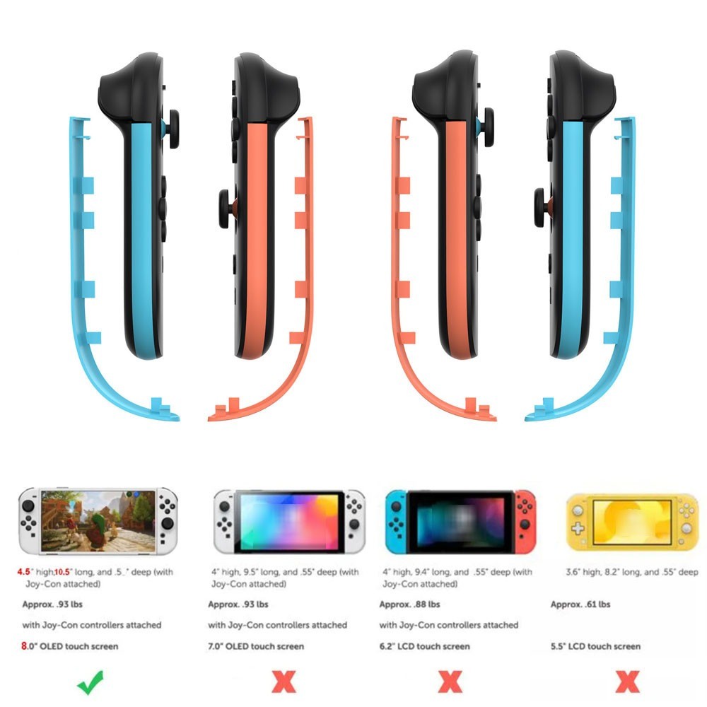 For Nintendo Switch 2 JoyCon Handle Accents Plastic Easy Decorative ...
