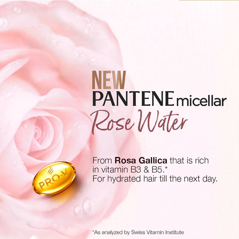 Pantene Pro-V Micellar Detox Hydrate Rose Water Extract Light ...