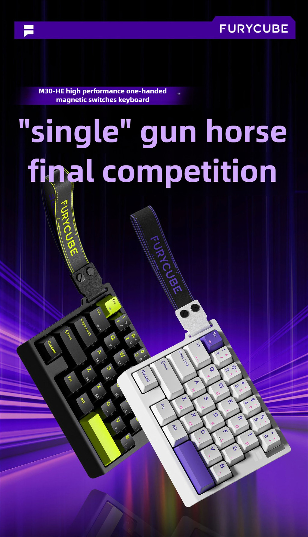 FURYCUBE M30HE Magnetic Switch Mechanical Keyboard 8KHz Low Latency One ...