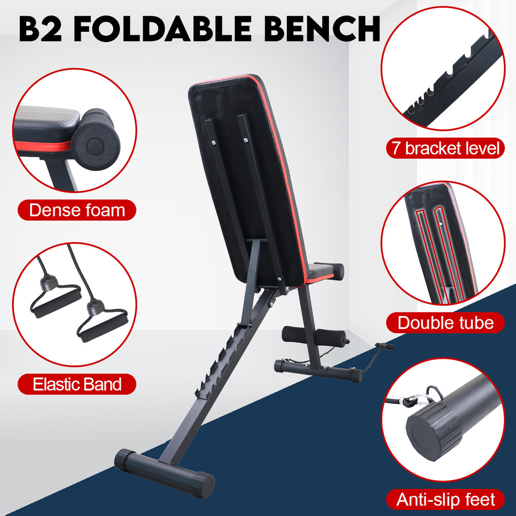 Vigor Fitness Adjustable Dumbbell Bench Sit Up Bench B2 / Bangku ...