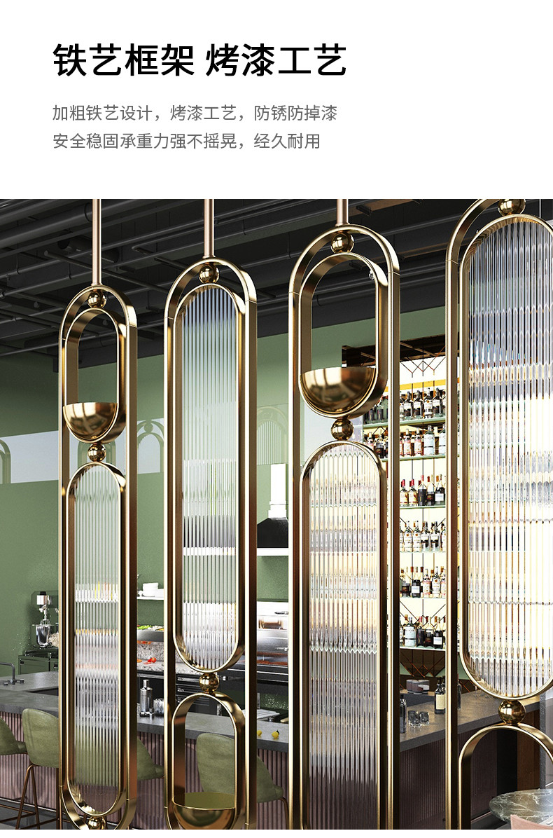 Rotating Partition Art Glass Rattan Woven Subareas Screens Living Room ...