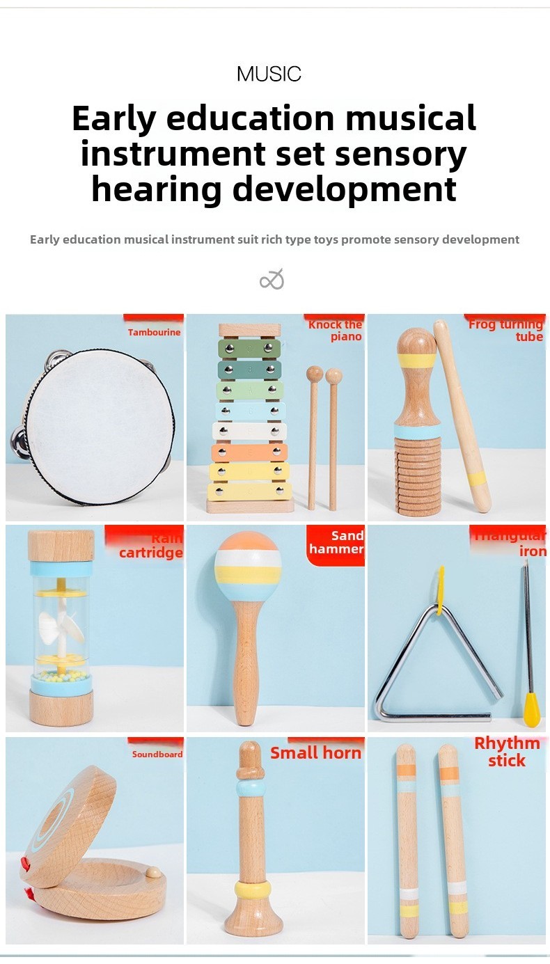 Baby Musical Instruments-Montessori Wooden Toys for Toddlers 1-3 ...