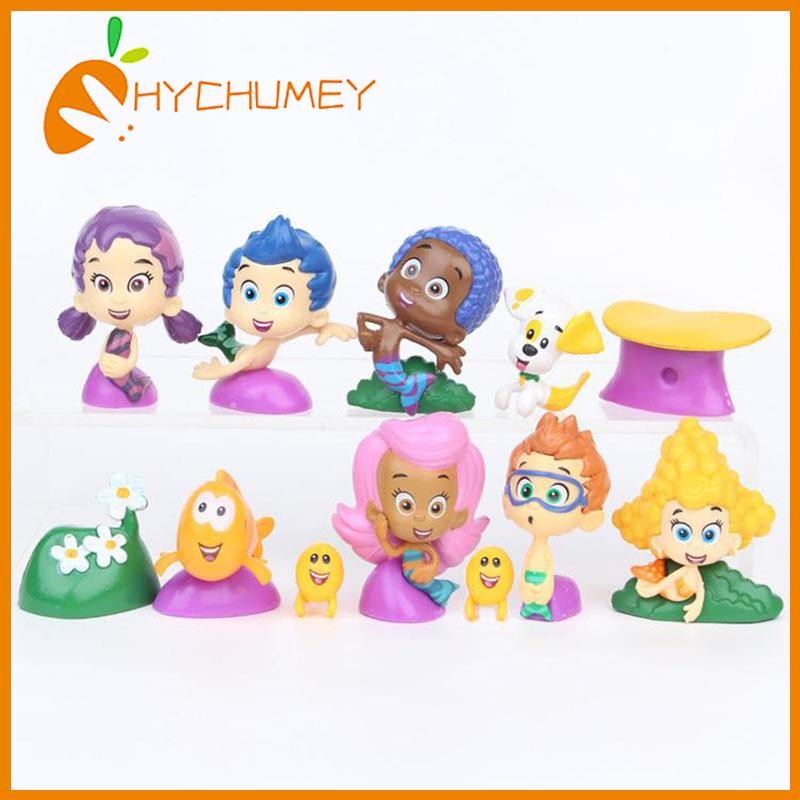 12pcs Figure Charming Bubble Guppies Toy Cake Topper Set Featuring Gil ...