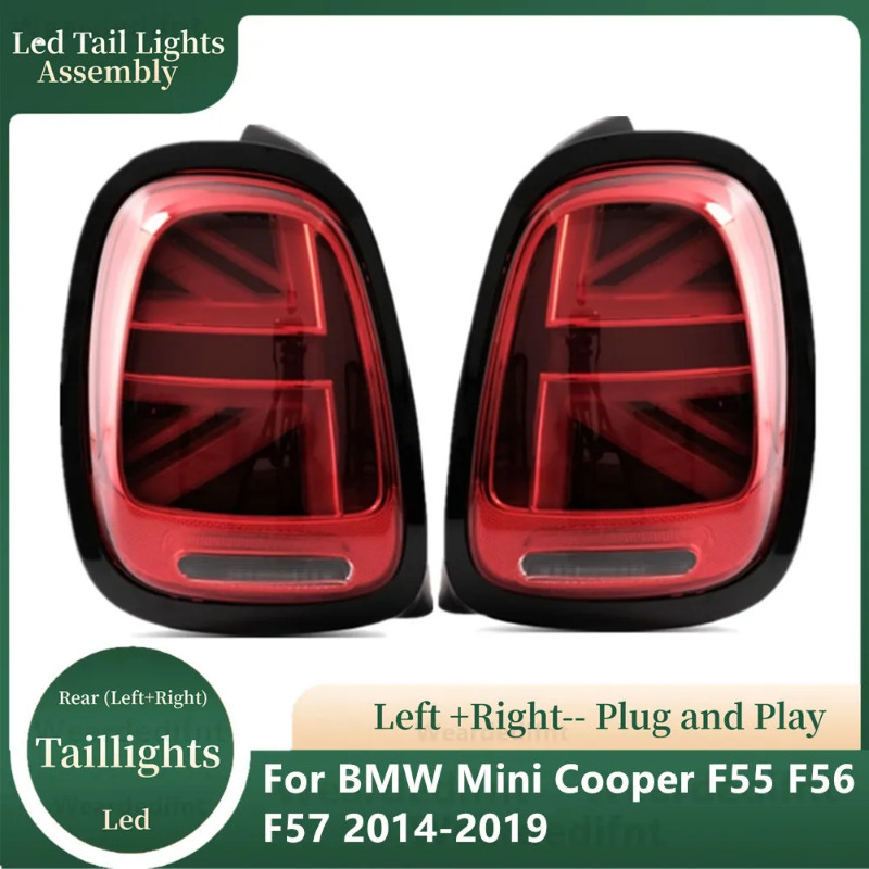 2pc LED Tail Lights For 2014-2019 Mini Cooper F55 F56 F57 Union Jack ...