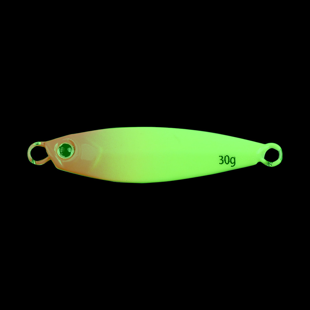 New Fishing Luminous Jigging Hook Spinner Bait 7g/10g/15g/20g/30g/40g Laser Metal Jig Spoon ...