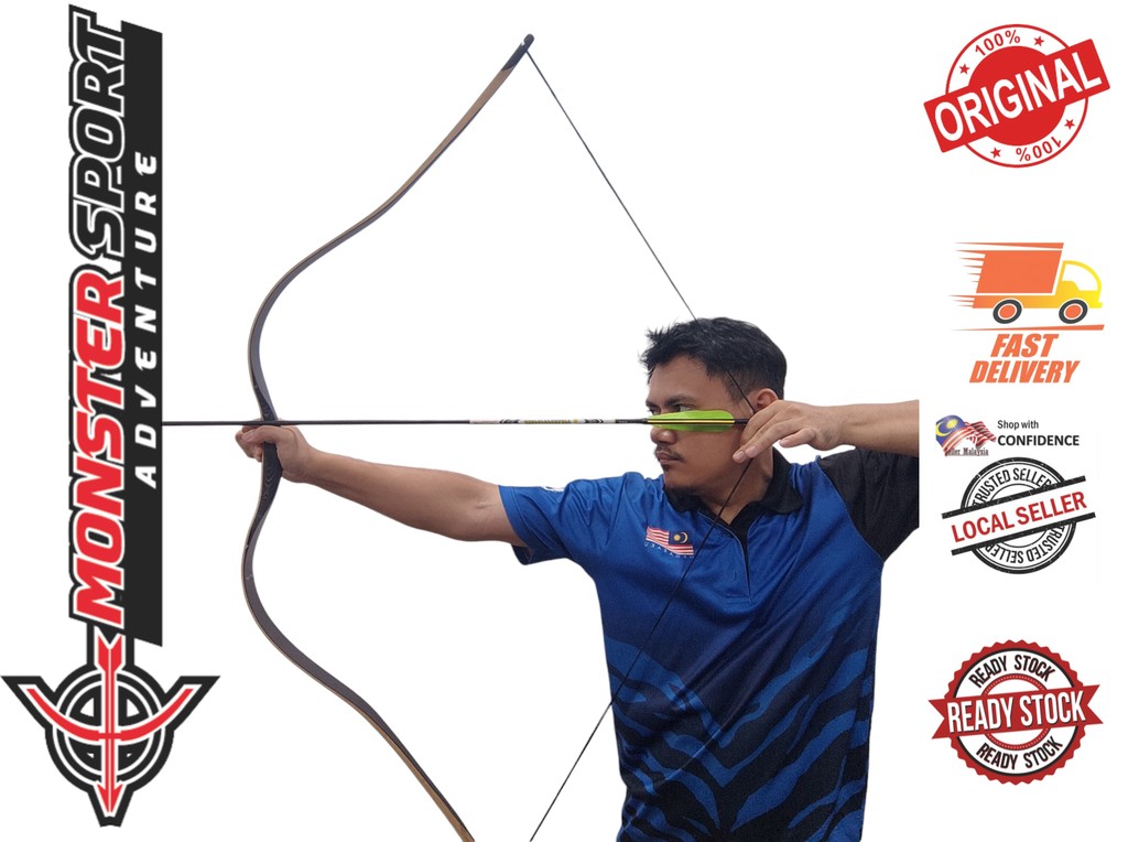 Archery MSA Monster Archery Wooden Traditional Bow Memanah Traditional ...