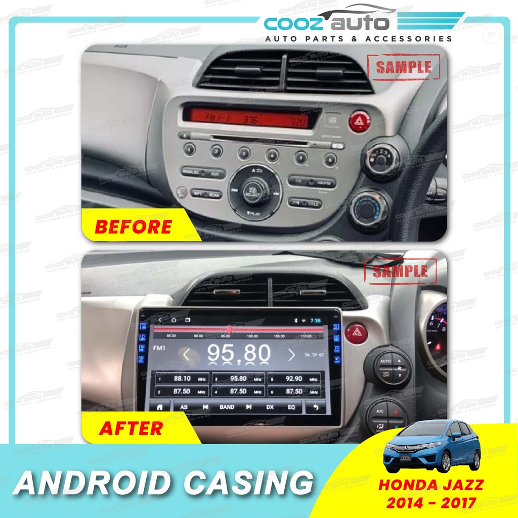 Honda Jazz 2014 - 2017 9" Car Android Casing Dashboard Audio Android ...