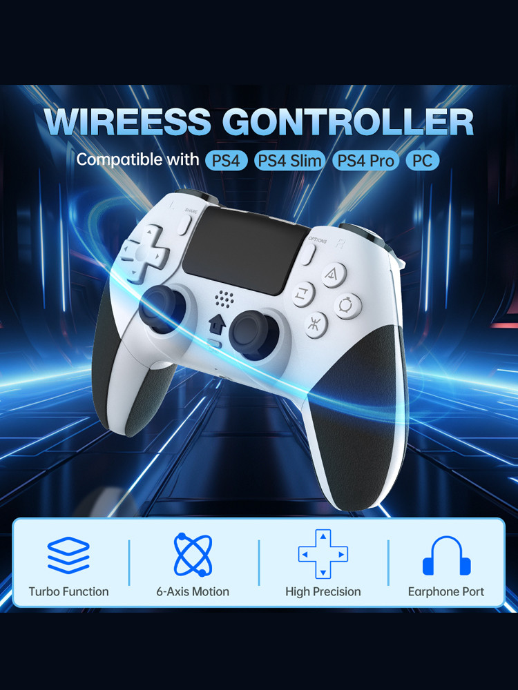 Bluetooth Wireless Controller Gamepad For PS4/PS4 Pro/PS4 Slim Console ...