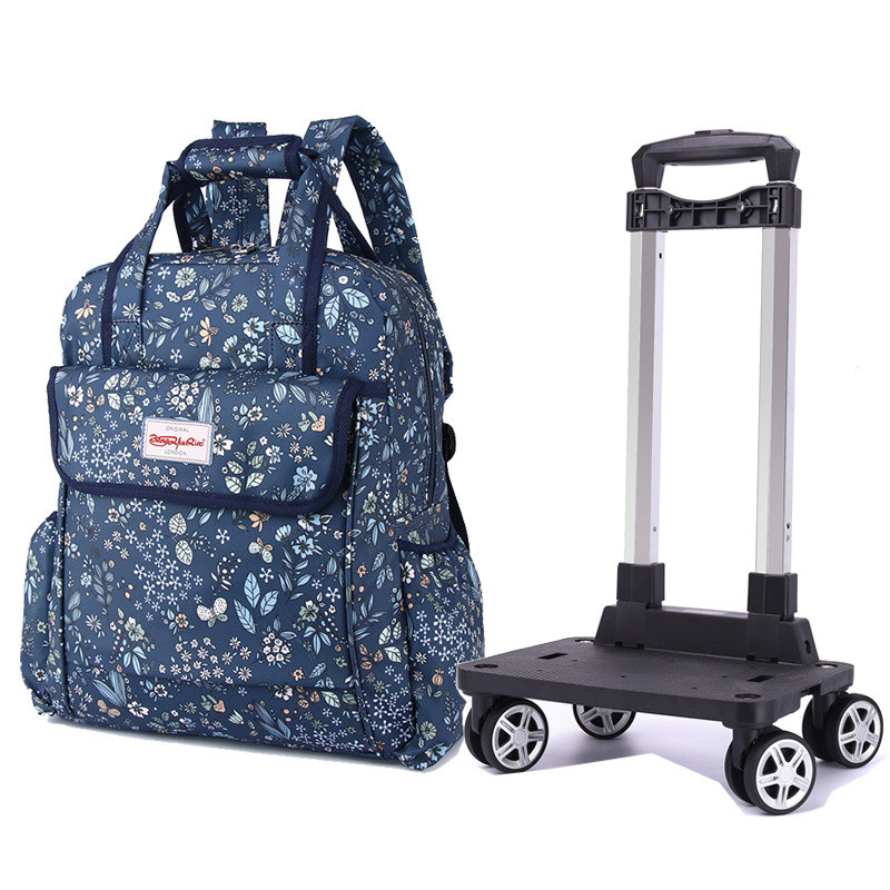 Backpack with 4 wheels rollers 360 degree trolley school bag boy girl ...