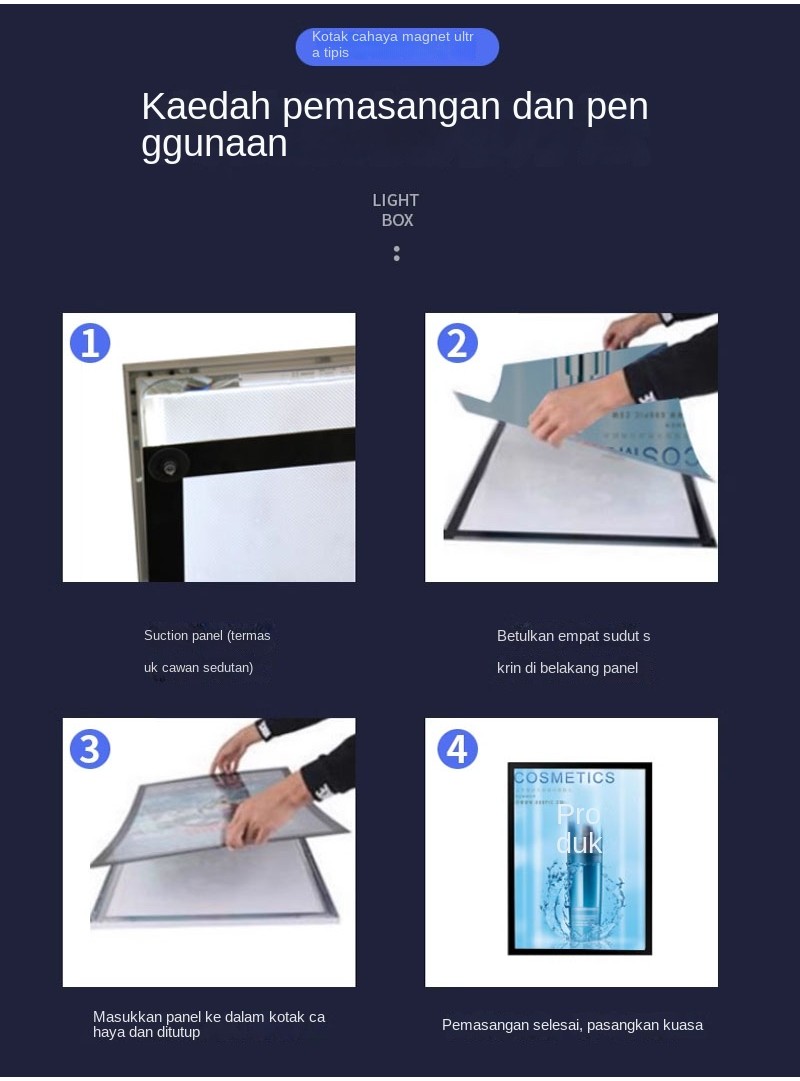 Round Corner Magnetic Light Box Billboard Elevator Signboard Ultra-Thin Light Box Cultural Wall ...