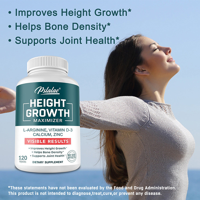 Pslalae Height Growth Supplement, Calcium, Vitamin D3 and Zinc Blend ...