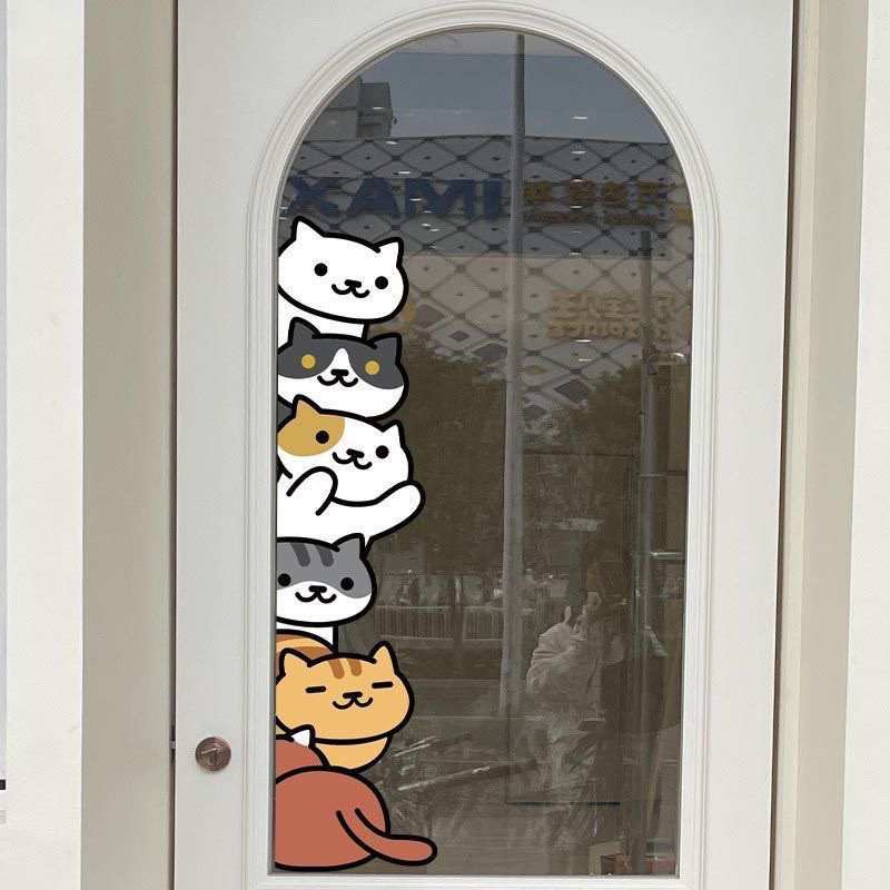 Ins Style Static Stickers Pet Shop Window Glass Door Window Stickers ...