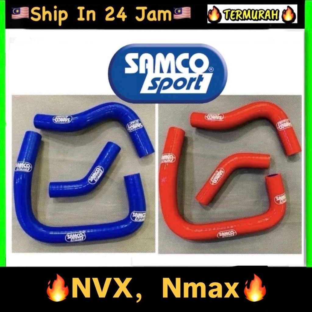 RADIATOR HOSE SAMCO RACING YAMAHA NMAX NVX V1 V2 COOLANT TANK BYPASS ...