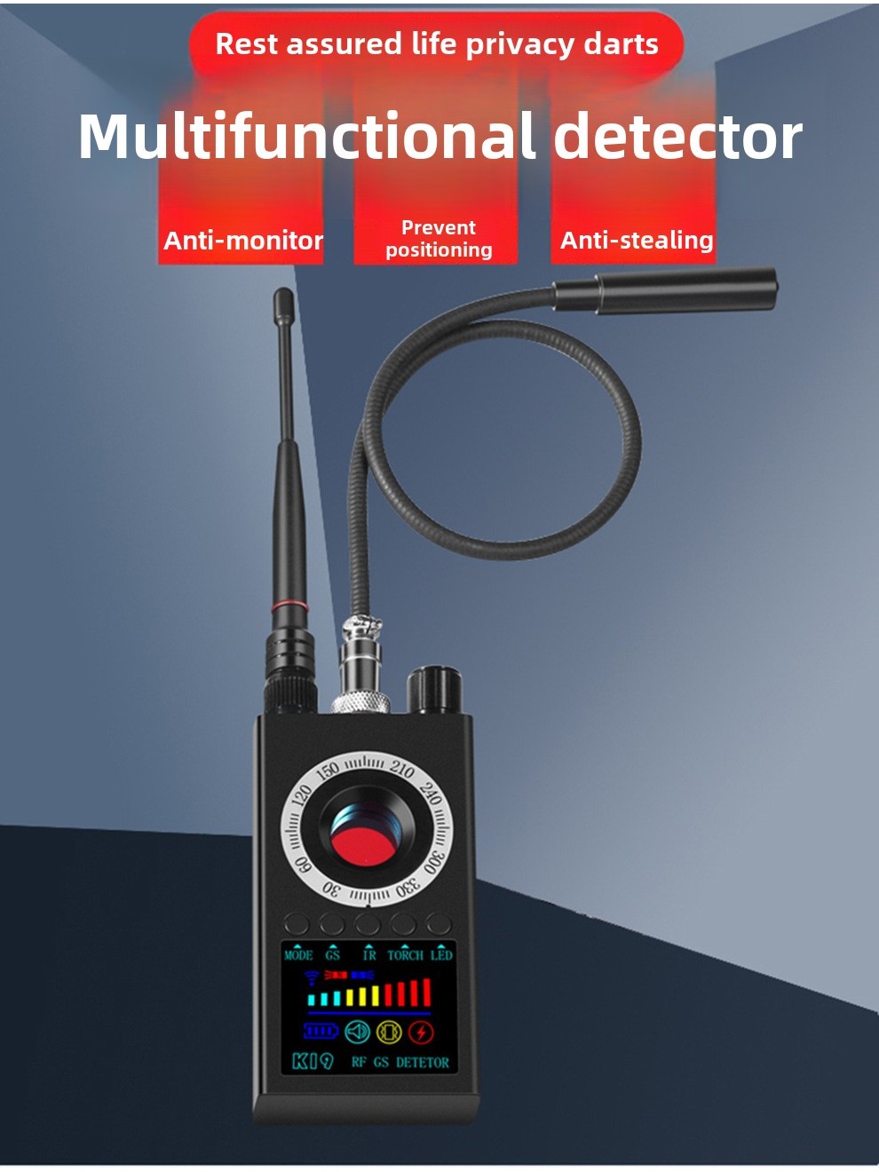 K19 Hidden Camera Spy Wireless Signal Detector GPS Camera Detector ...
