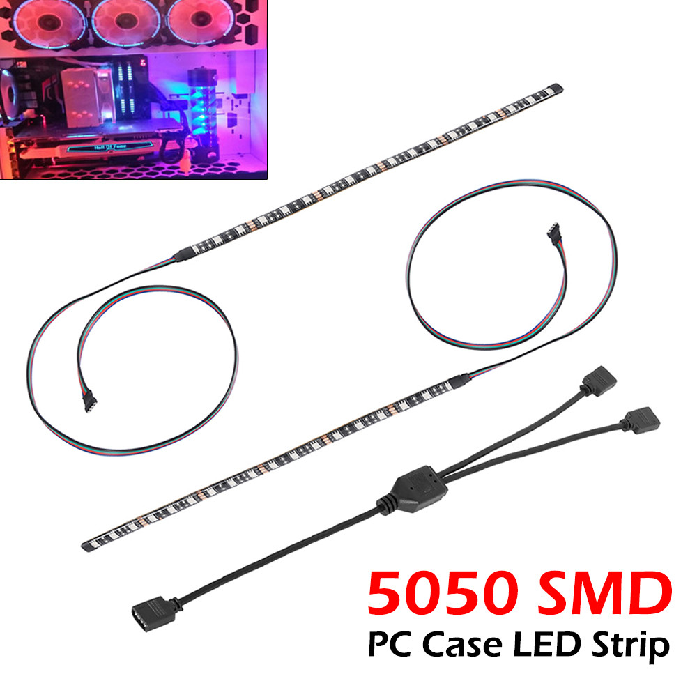 in stock Decor Lights2pcs 30cm RGB Gaming Magnet LED Strip Light Kit ...
