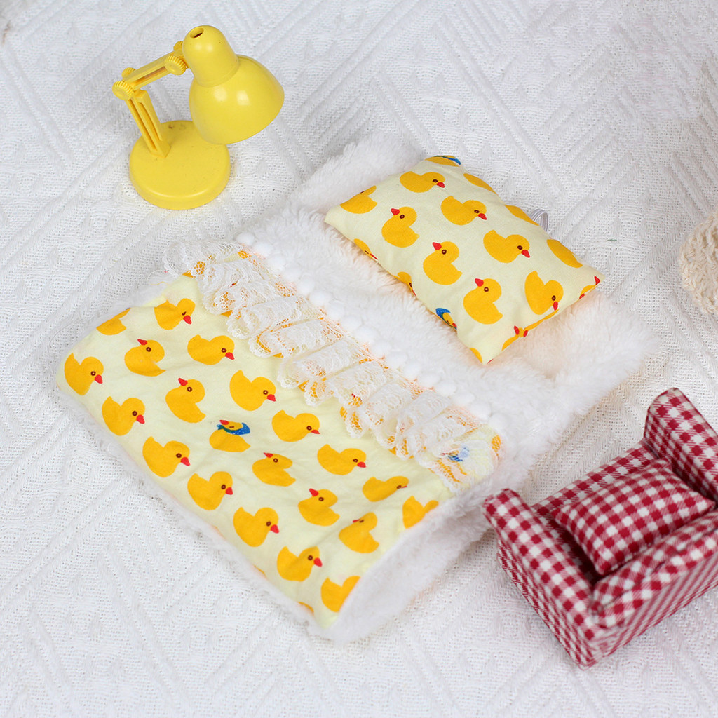 Bedding Only) Labubu Bed Sheet Bedding 17cm Doll Bedding Can Hang Rope ...