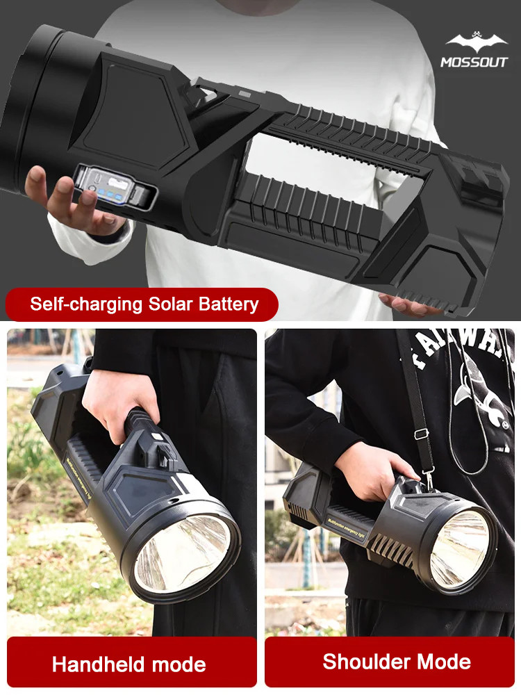 Solar Torch Optical Conversion Rate Charging Multifunction Wide Range ...