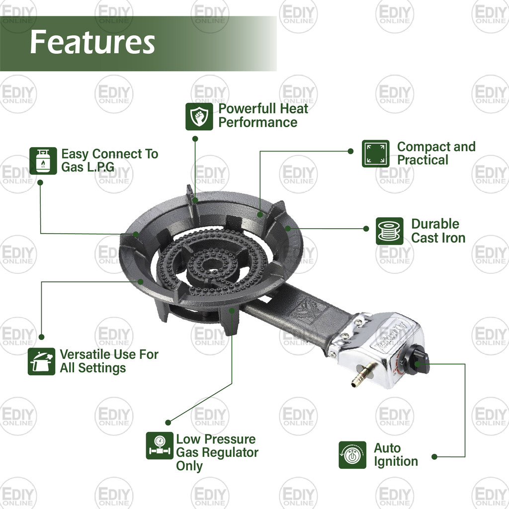 Commercial Auto Cast Iron BGC-30A BGC-40A Gas Cooker Stove LPG ...