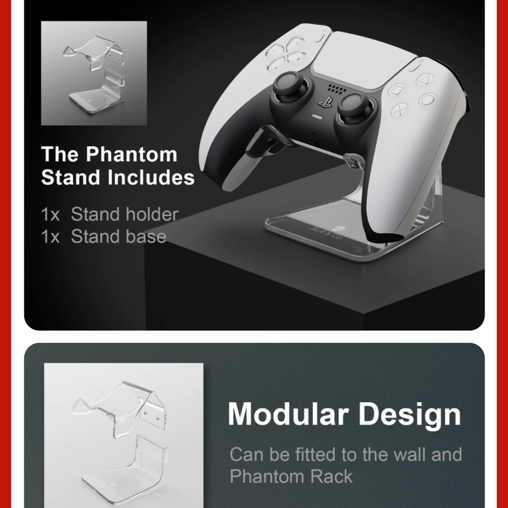 Skull & Co Phantom Stand/ Rack Controller Display Stand Transparent ...