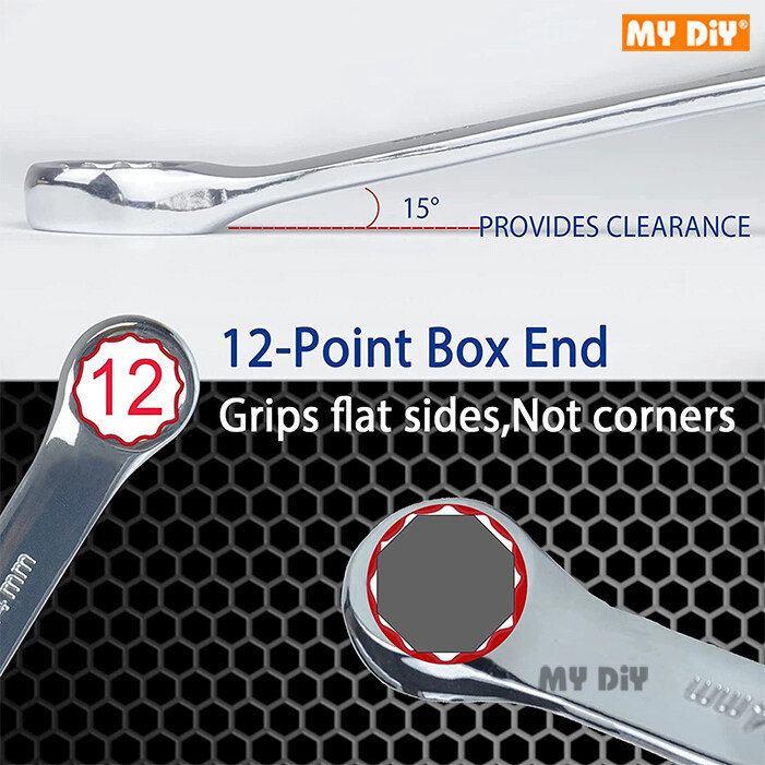 SALI CRV 6MM-32MM 12 POINT CHROME VANADIUM COMBINATION SPANNER WRENCH ...