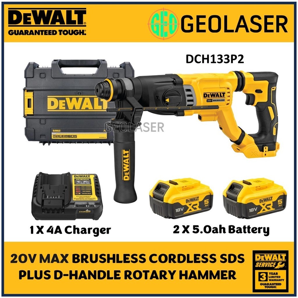 Dewalt 20V Max DCH133 Brushless Cordless SDS PLUS D-Handle Rotary ...