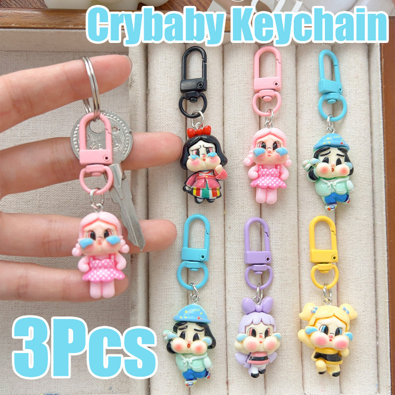 Cartoon The Powerpuff Girls Crybaby Keychain - Cute Lobster Clasp Key ...