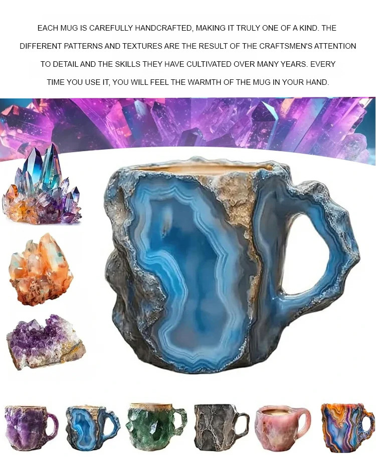 Authentic [Health + Close to Nature] Crystal Mineral Coffee Cup/With ...