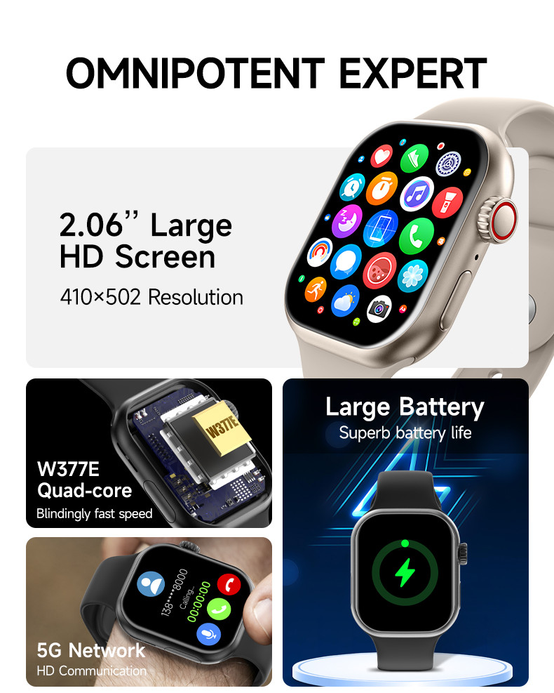 Smart Watch With SIM slot and WiFi BW06 4G/5G Network Cellular Version ...