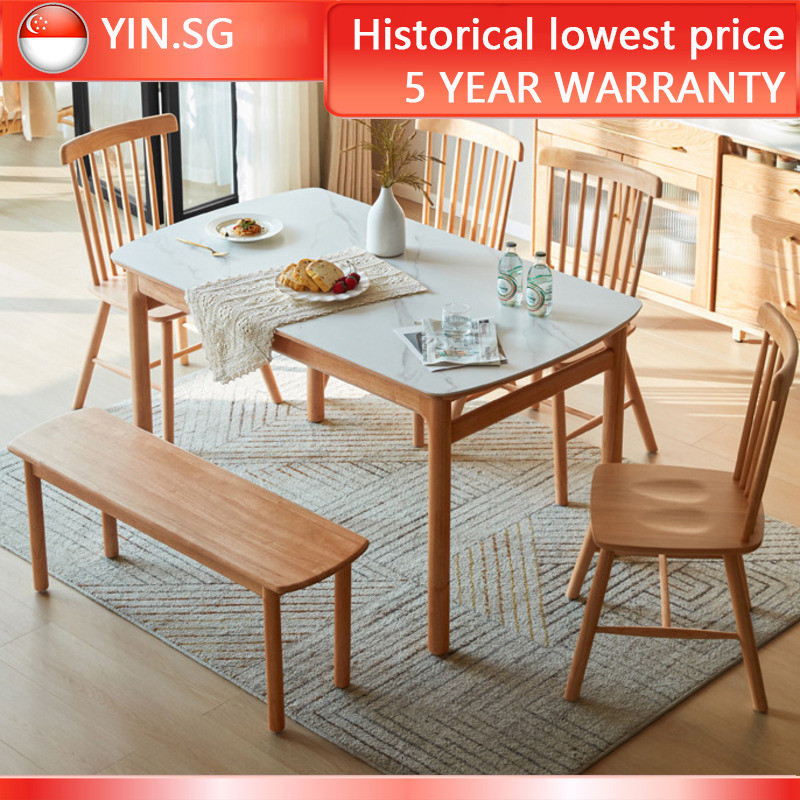 hanw LON Nordic Wood hanw Solid Rock Plate and Chair Combination Small ...