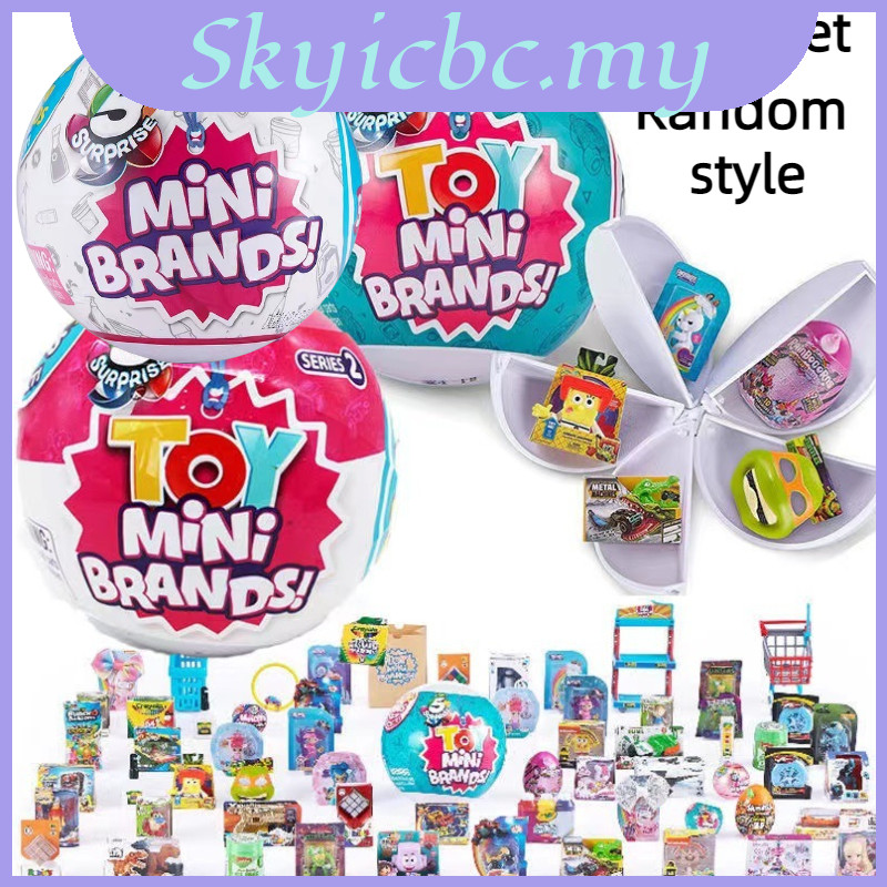 5PCS Mini Brands Blind Box Toy Surprise Ball Supermarket Shopping ...