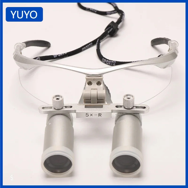 5.0X Magnification Binocular Magnifying Glass Dental Loupes Surgical ...
