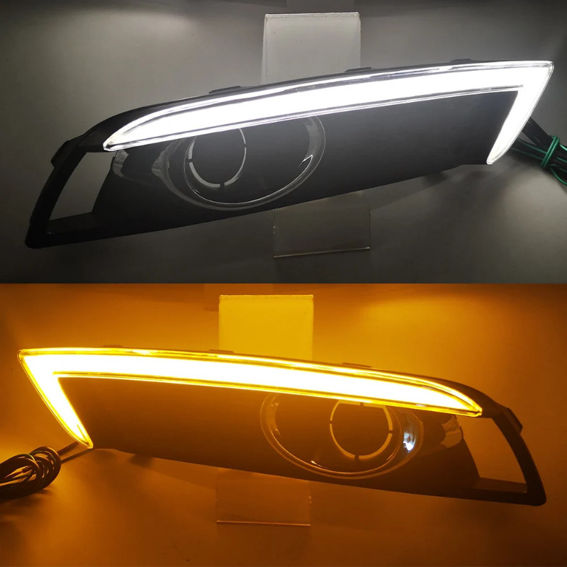 Car LED DRL For Hyundai Venue 2019 2020 2021 2022 with turn signal Relay Fog lamp Daytime ...