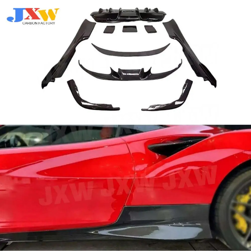Carbon Fiber Body Kits Front Lip Rear Bumper Diffuser Spoiler Splitter ...