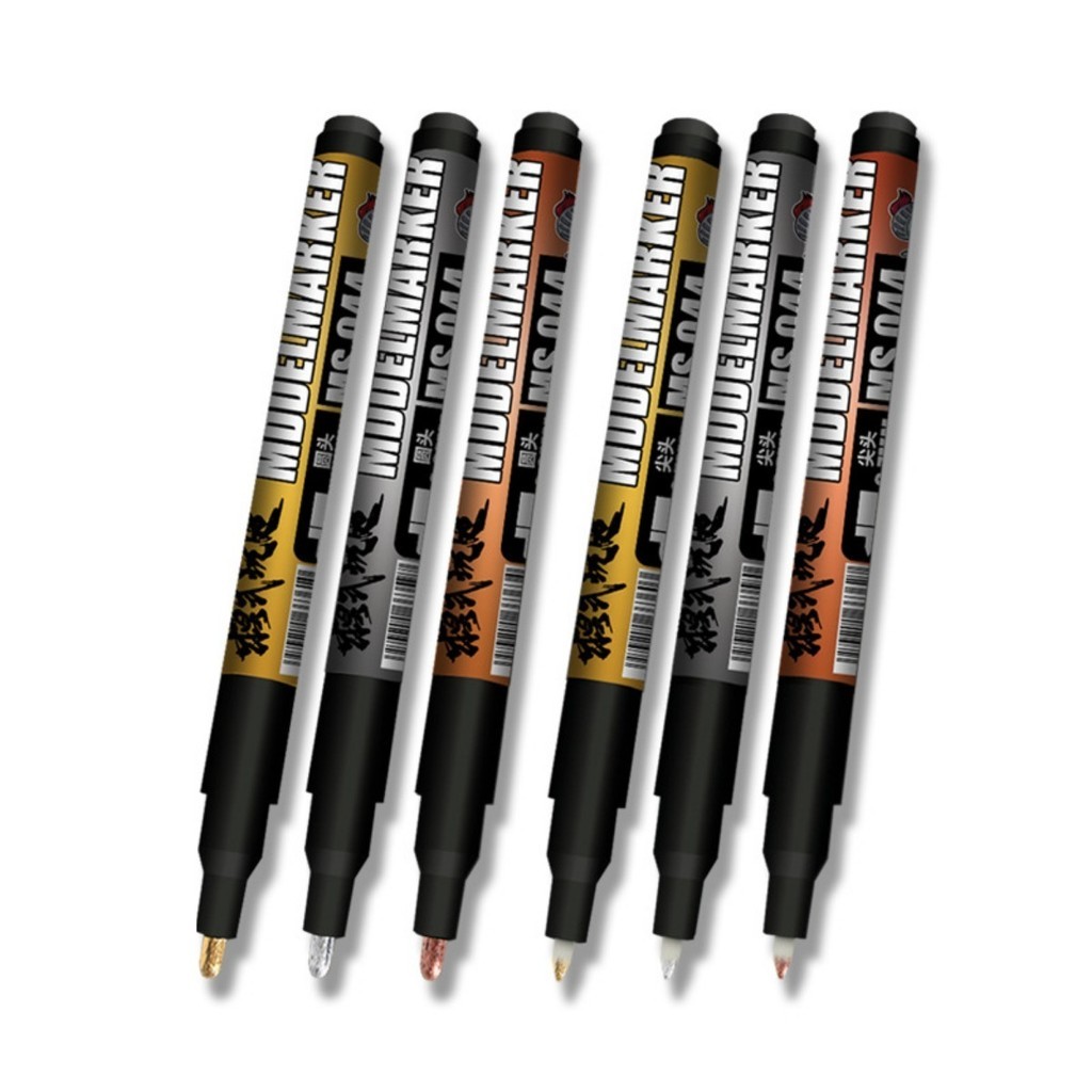 MS044 Model Marker Pen 0.7MM 2MM Tip Electroplated Golden Silver Copper ...