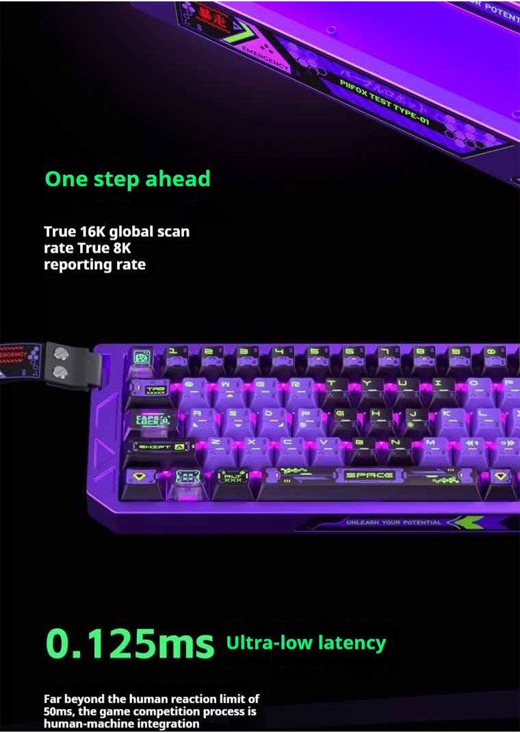PIIFOX WALKER68 Magnetic core wired gaming keyboard aluminum alloy 8K ...